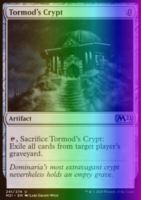 MTG Magic the Gathering Tormod's Crypt (241/417) Core Set 2021 LP FOIL ...