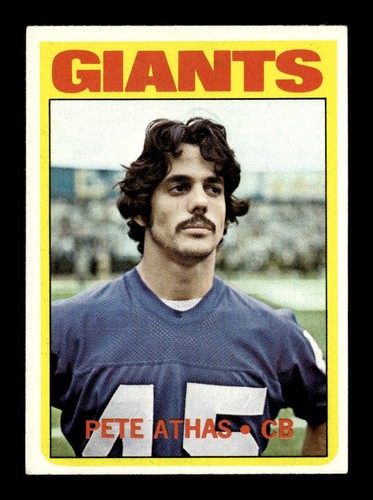 1972 Topps #48 Pete Athas New York Giants Rookie RC VG-EX+ Football ...
