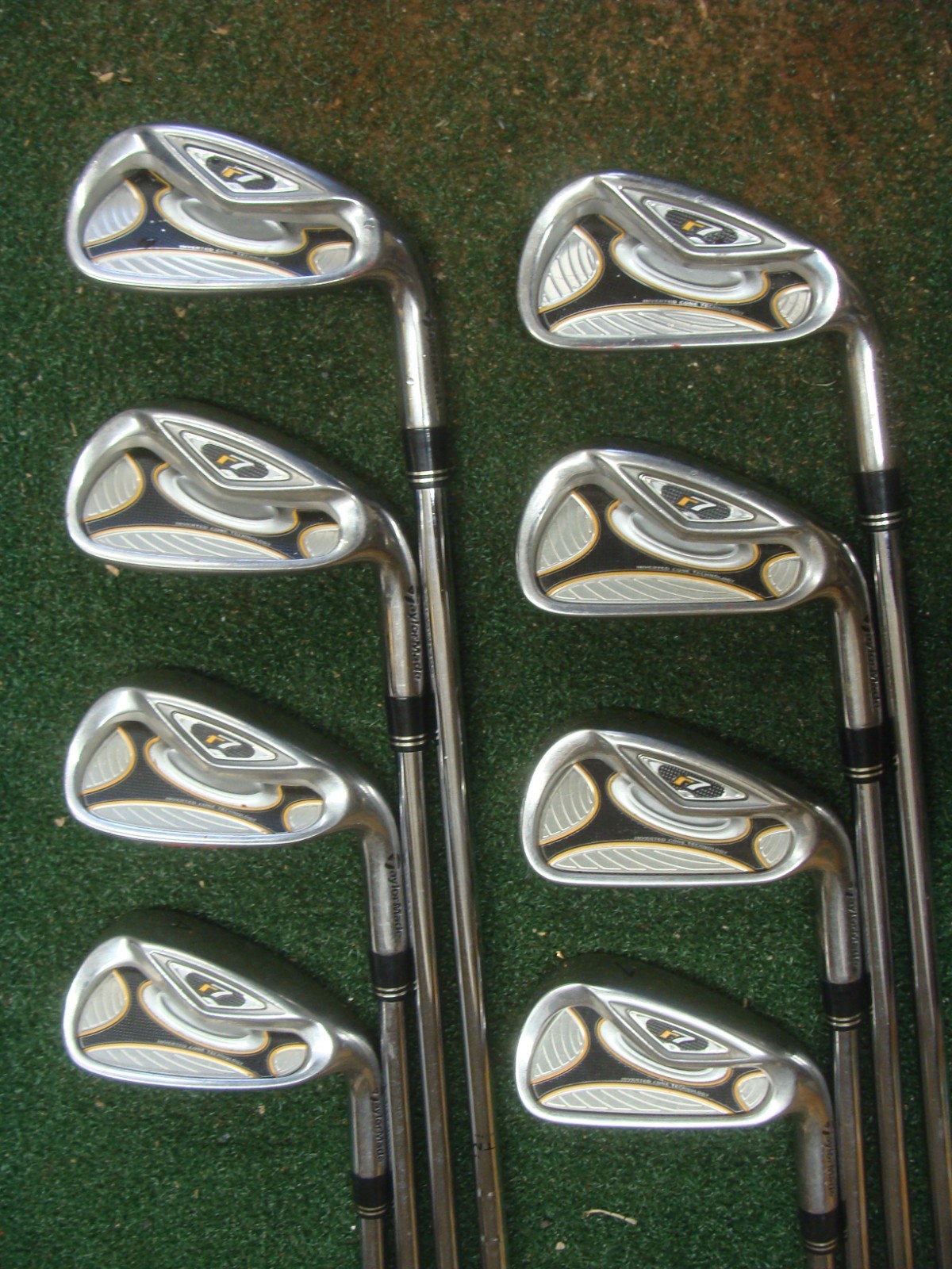 TaylorMade R7 iron set 4-PW,AW steel T-Step 90 Regular Flex RH - GOOD ...