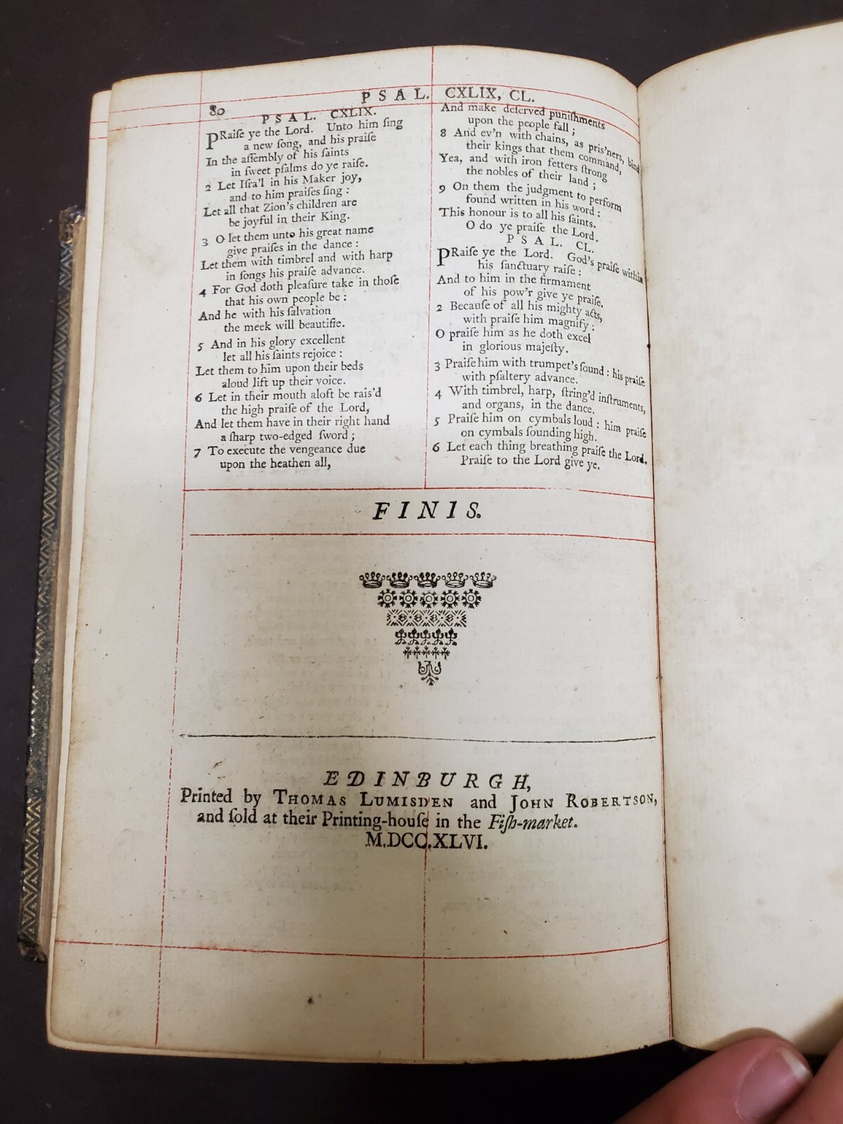 1751 KJV Holy Bible, Scottish Binding, Printed at Oxford by Thomas ...