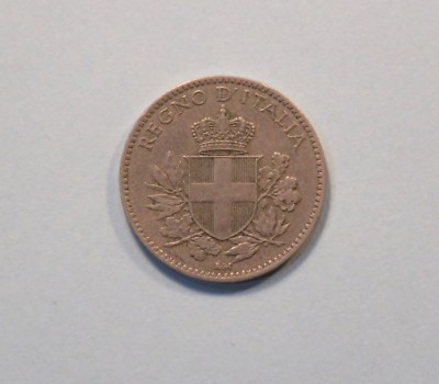 20 Centesimi 1918 R Italy World Coin twenty cents KM58 Crown Savoy ...