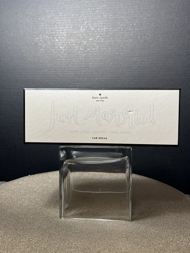 Kate Spade Just Married Car Decal Window Cling 8” X 23.5” White Classic ...