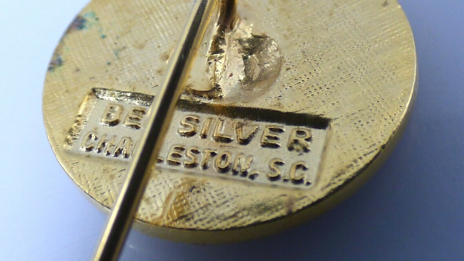 Vintage Ben Silver Stick Pin Society of 1824 Charleston SC Gold Tone ...