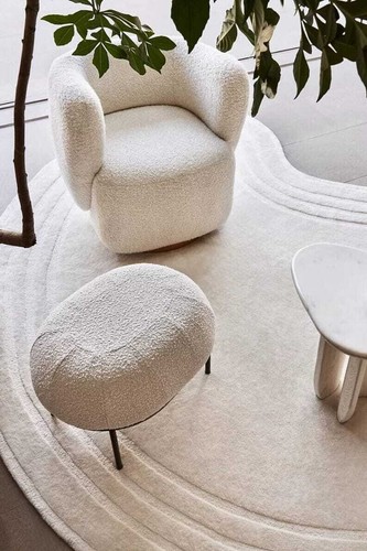 Hand Tufted Kidney Shape Premium Quality Luxury Handmade 100% Nz wool ...