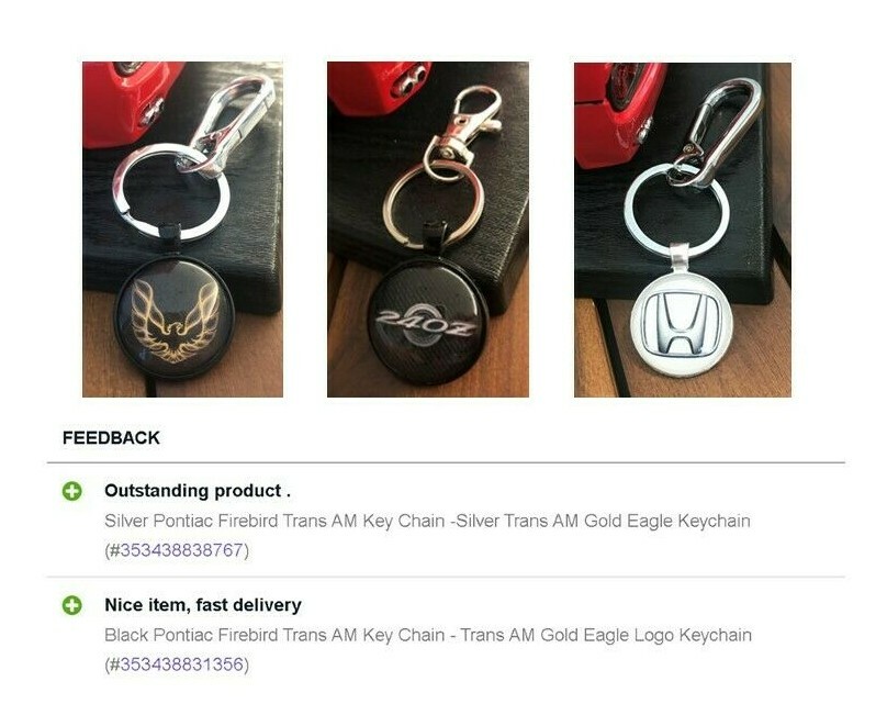 Pontiac Firebird Trans AM Keychain - Silver Trans AM Gold Eagle ...