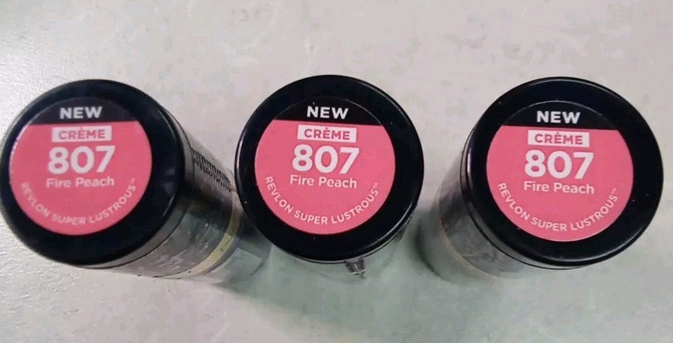 3 REVLON SUPER LUSTROUS LIPSTICK CREME #807 Fire Peach 0.15 Fl oz Each | eBay