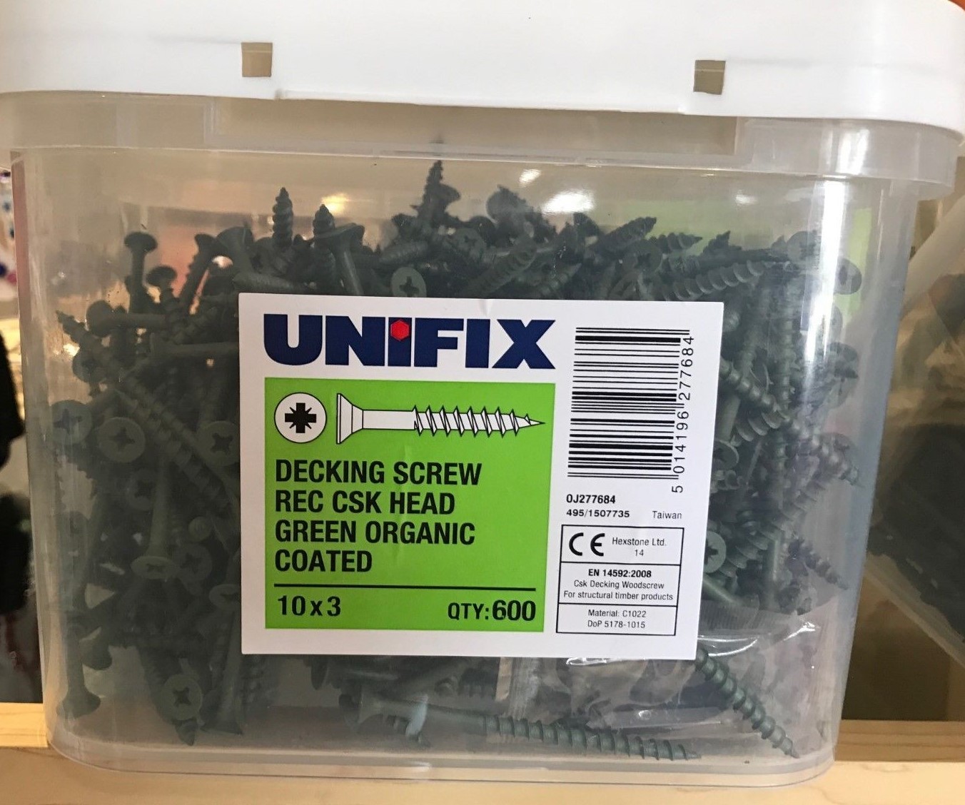 Unifix Green Decking Screws 10 x 3" - Box of 100, Tub of 200 or Bucket ...