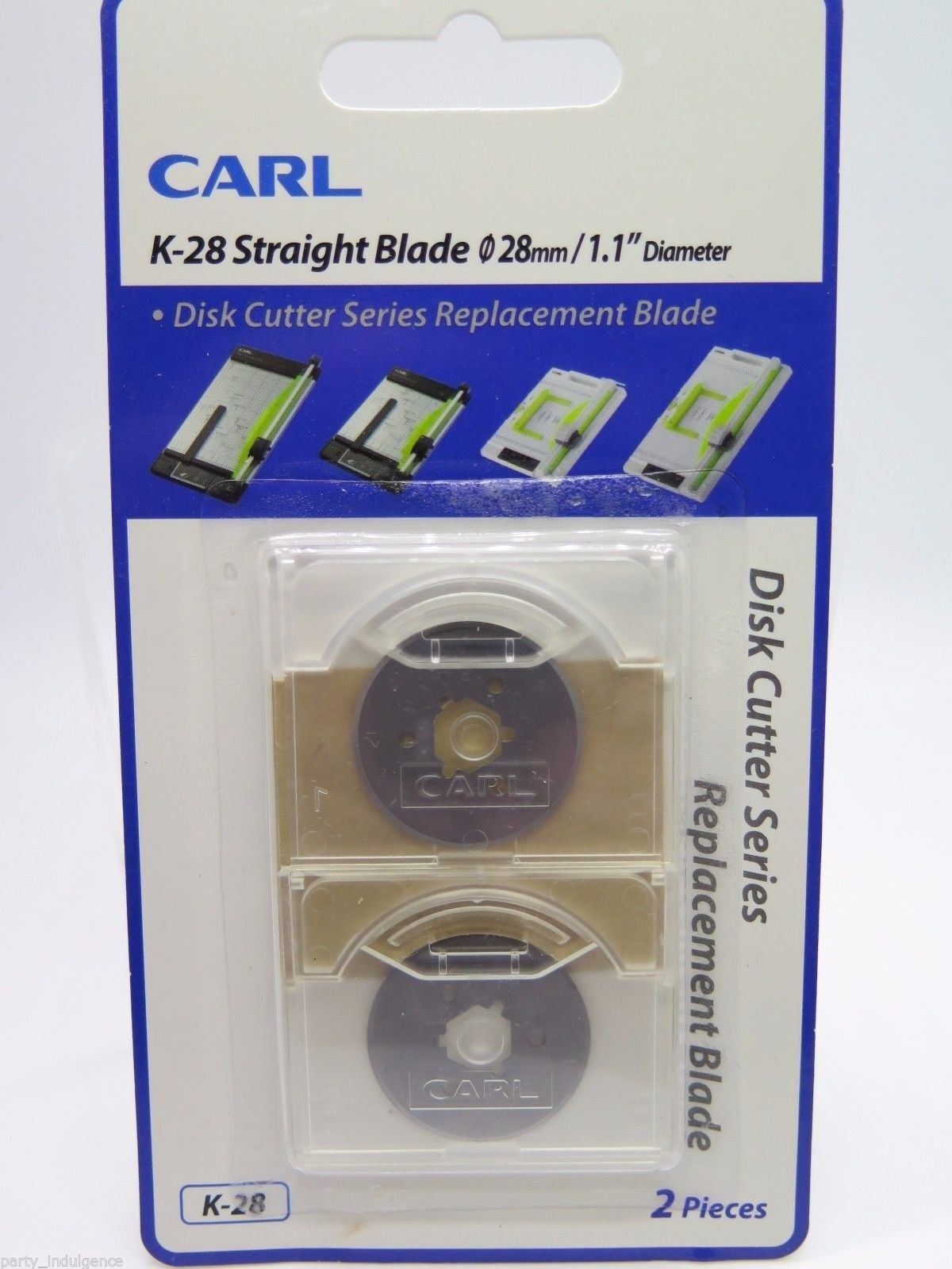 Carl K-28 Trimmer Cutter Blade Round Straight Cut Fits DC200 DC210 ...