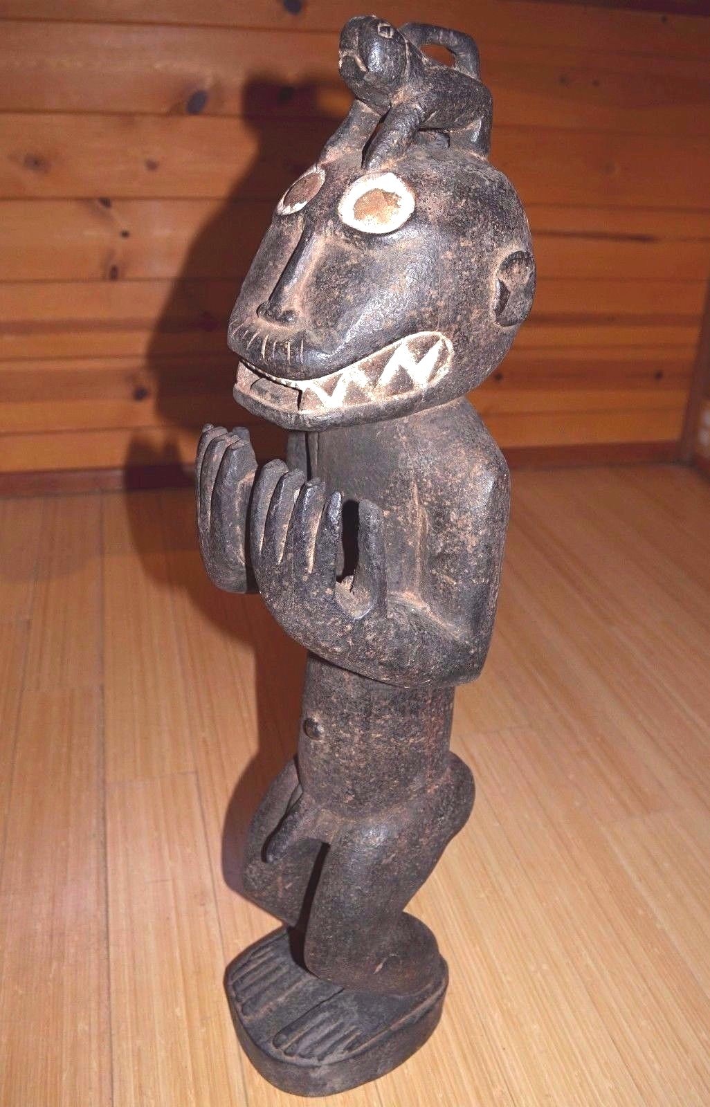 Antique Baule Mbra African Possession Cult Gbekre Monkey Wood Statue ...