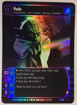 Yoda (D) FOIL #41/105 [NM/M see pics] JEDI GUARDIANS JG star wars tcg ...
