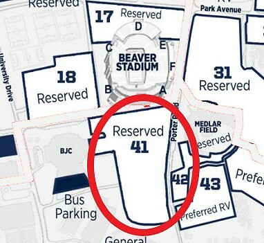 Penn State vs SMU 12/21/24 - Lot 41 (old Red Lot) Reserved Parking Pass ...