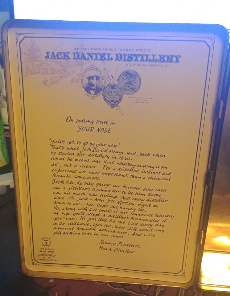Vintage Jack Daniels Tin Box Tennessee Whiskey Old No 7 Embossed ...