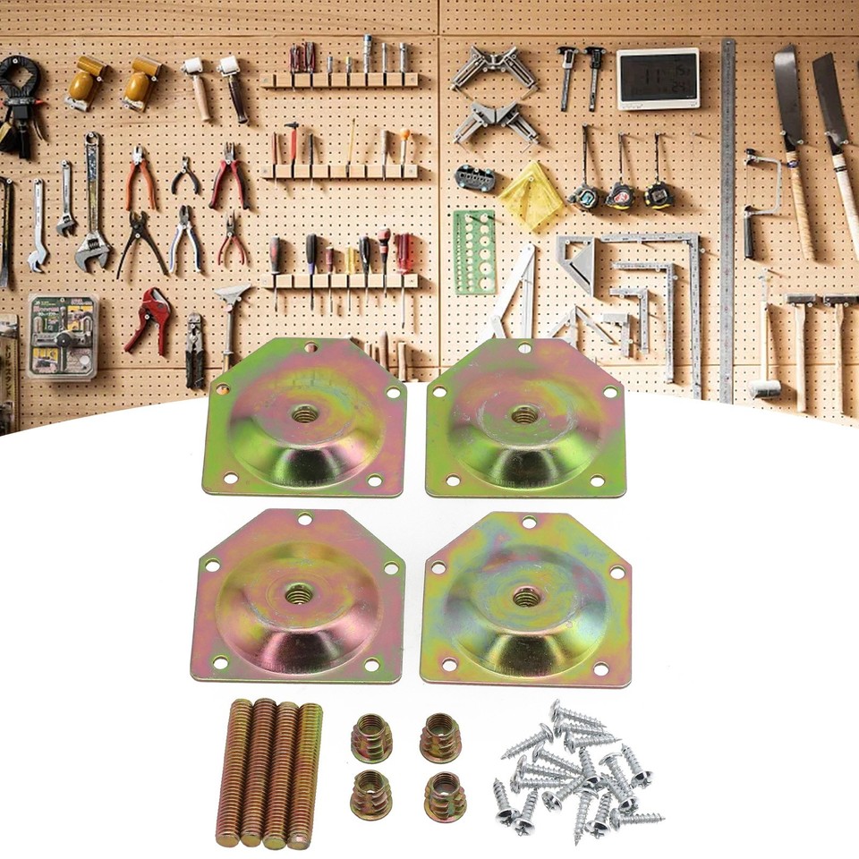 Strong and Reliable Wood Leg Fixing Plate Bracket Furniture Set 4 ...