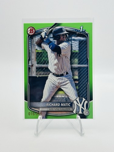 2025 Bowman 1ST Richard Matic NEON GREEN BORDER Parallel #16/399 #BP-71 ...