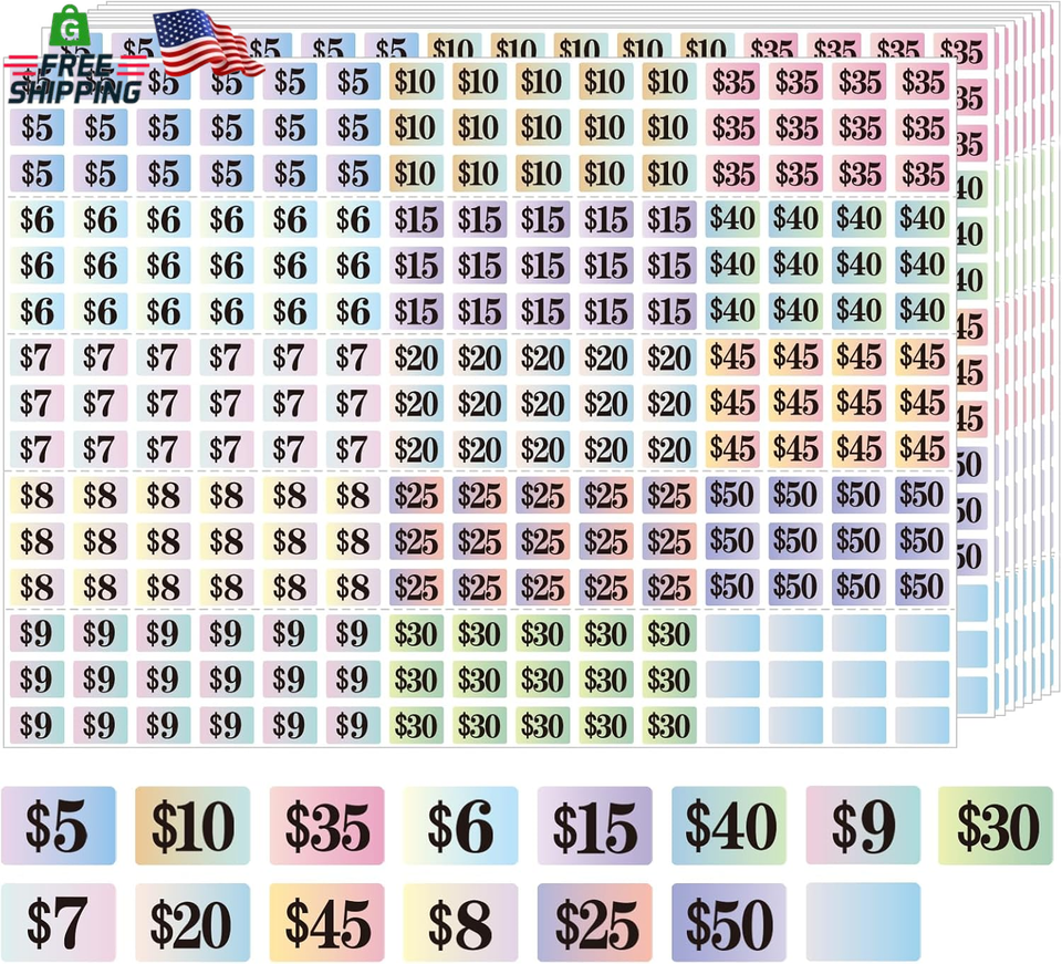 Starboling Garage Sale Stickers, 4050 Pcs 1/2" X 3/4" Yard Sale Price ...