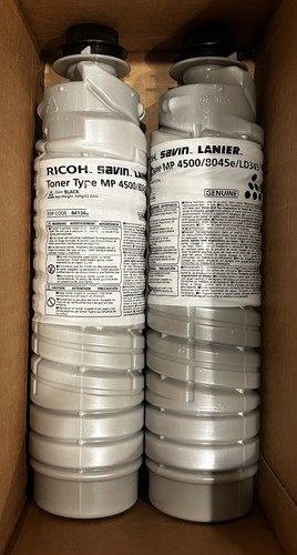 Ricoh 841346 Black Toner Cartridge 2-Pack Toner Type MP4500/8045e/LD345 ...