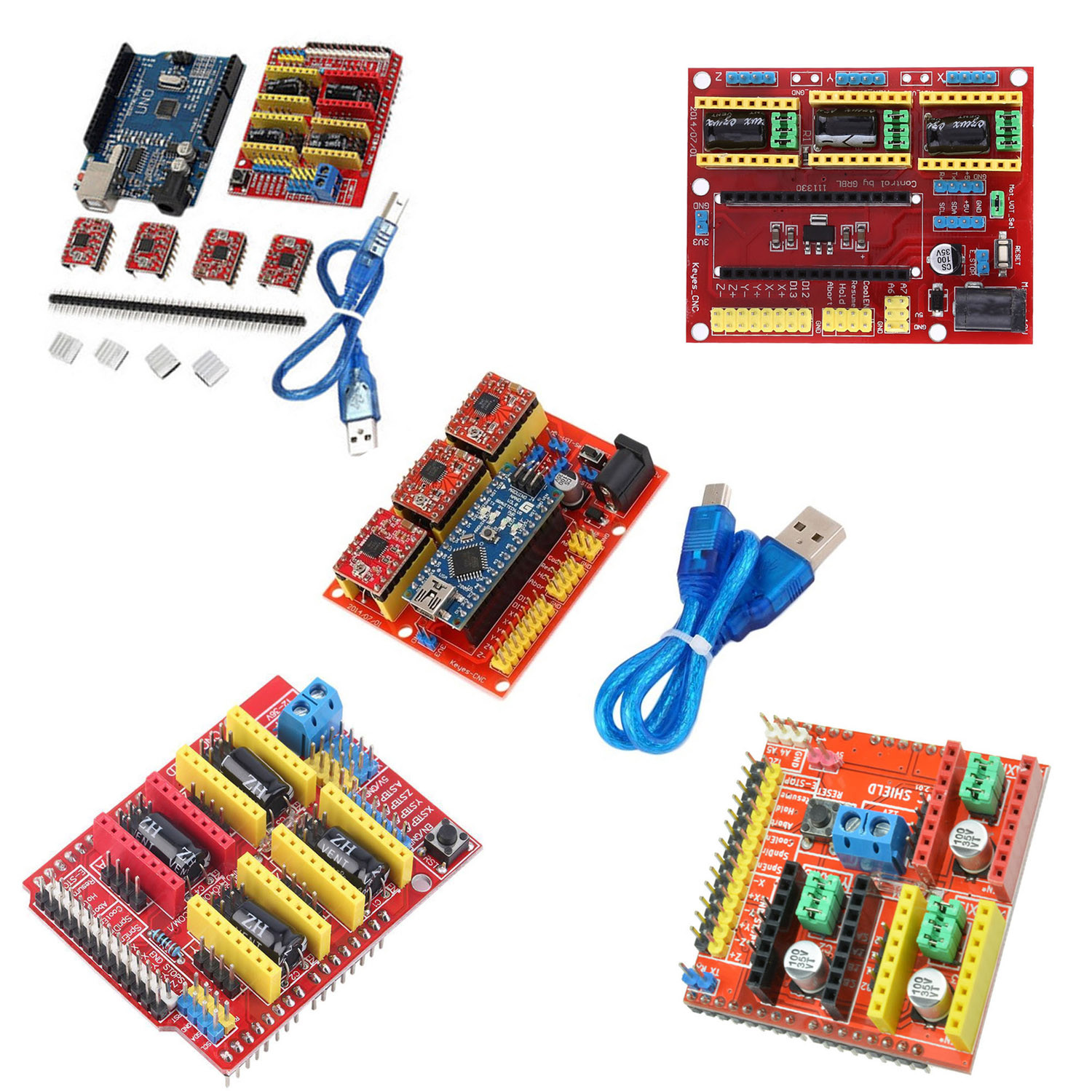 V2 V3 V4 CNC Shield Engraver 3D Printer Expansion Board A4988 Driver v2-v3-v4-cnc-shield-engraver-3d-printer-expansion-board-a4988-driver
