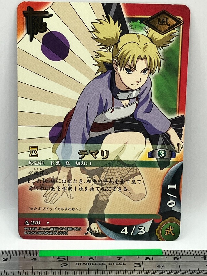 Temari 270 NARUTO Card Game Trading Card 2005 BANDAI TCG Japanese #542 ...