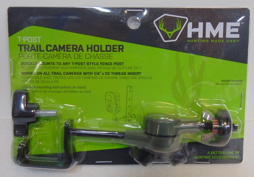 HME Trail Camera Holder T-Post Compact Sturdy Adjustable Design Deer ...