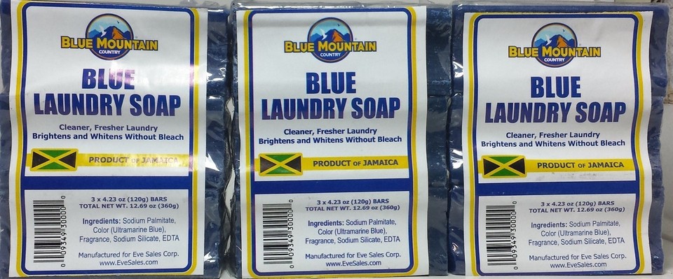 Blue Laundry Soap by Blue Mountain - 9 bars (3 x 3-pack) | eBay