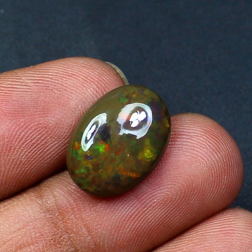 AAA Ethiopian Black Opal Gemstone Oval Opals Welo Fire Opal Dyed Opal ...
