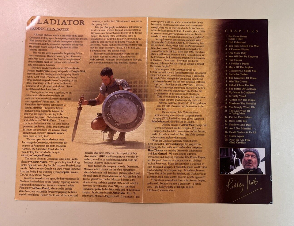 Gladiator DVD, Original 2000 Thriller, Russell Crowe, Ridley Scott ...