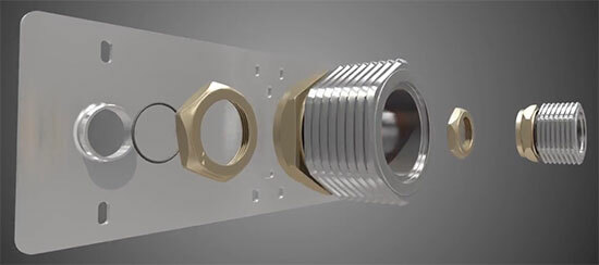 SHOWER PL8 EXPOSED BAR SHOWER VALVE FIXING KIT 150mm standard bar ...