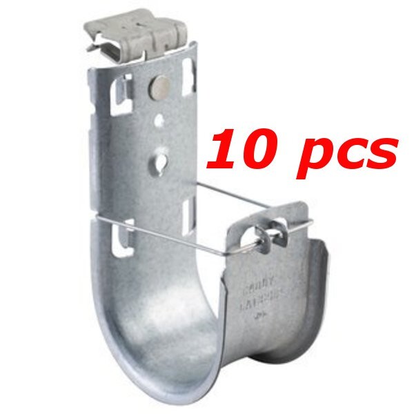 10 PACK - 2" CADDY CAT32HP24SM J-HOOK Hammer-On Flange Beam Clamp Cable ...