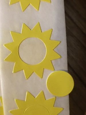 100. TANNING STICKER Stickers Scrapbooking Crafts YELLOW SUN | eBay