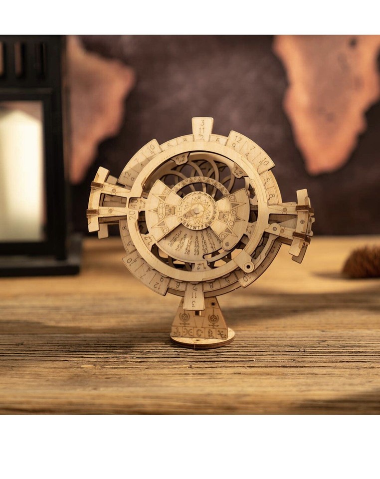 ROKR Perpetual Calendar Clock Model kits For Adult to Build, 3D Wooden ...