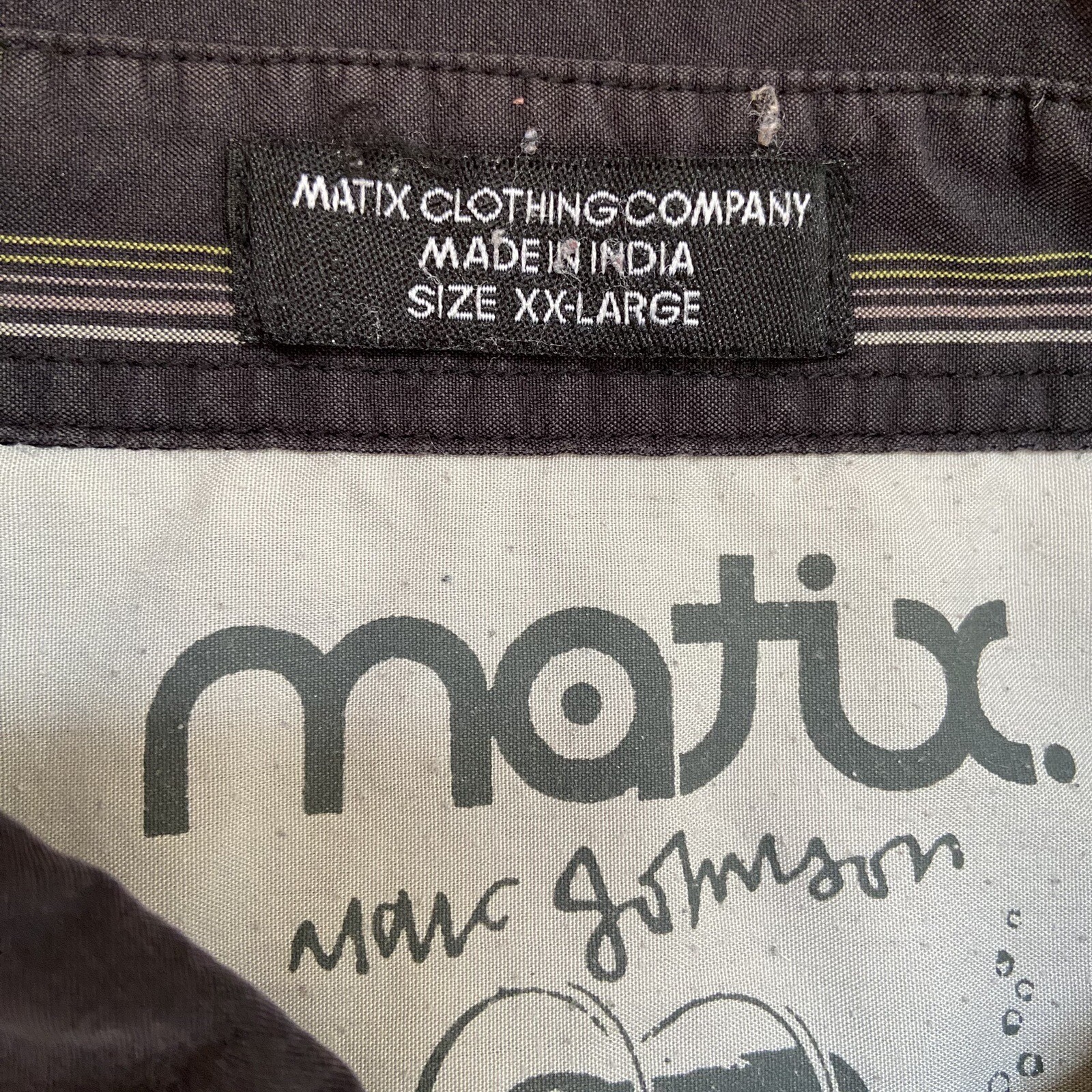 Vintage Matix Men’s Logo Striped Y2K Skateboard Butto… - Gem