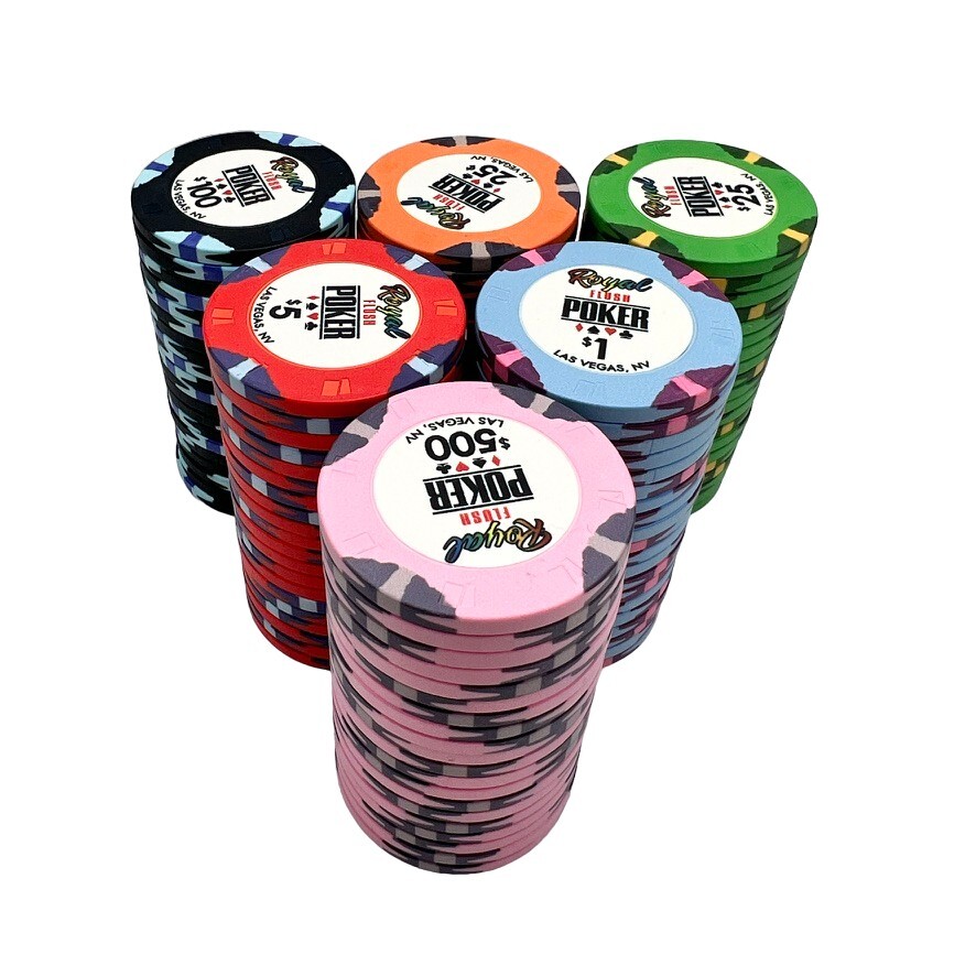 Royal Flush Poker Chip Sample Set (6 chips) | eBay