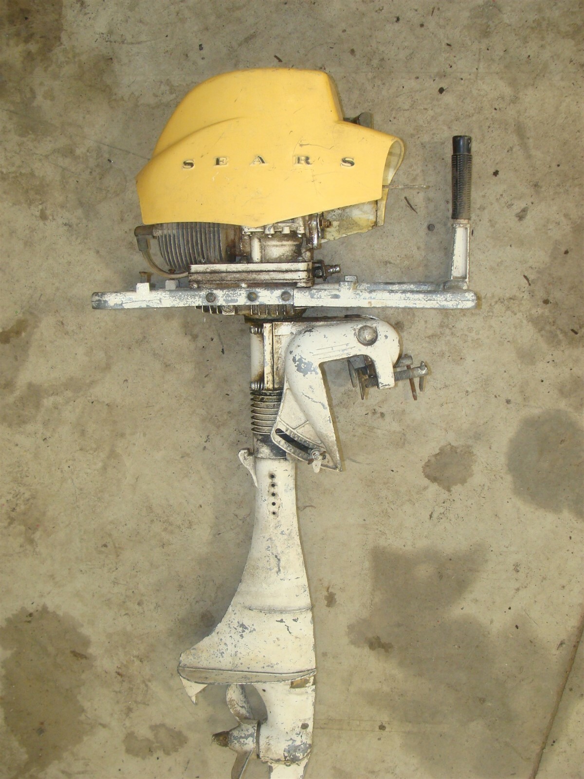 1967 sears simpsons outboard boat motor 3.5hp 217-59501 recoil bowl cup ...