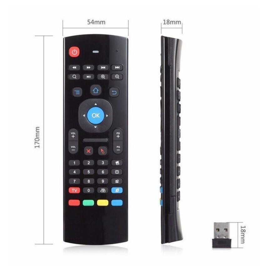 Universal 2.4G USB Air Fly Mouse Keyboard Remote for PC Android Smart ...