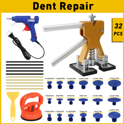 32 PCS Car Paintless Dent Repair Puller Remover Kit Lifter Dint Hail ...