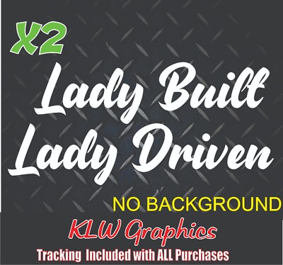 Lady Driven Decal Sticker JDM Stance Car Import Turbo Diesel Truck Mud ...