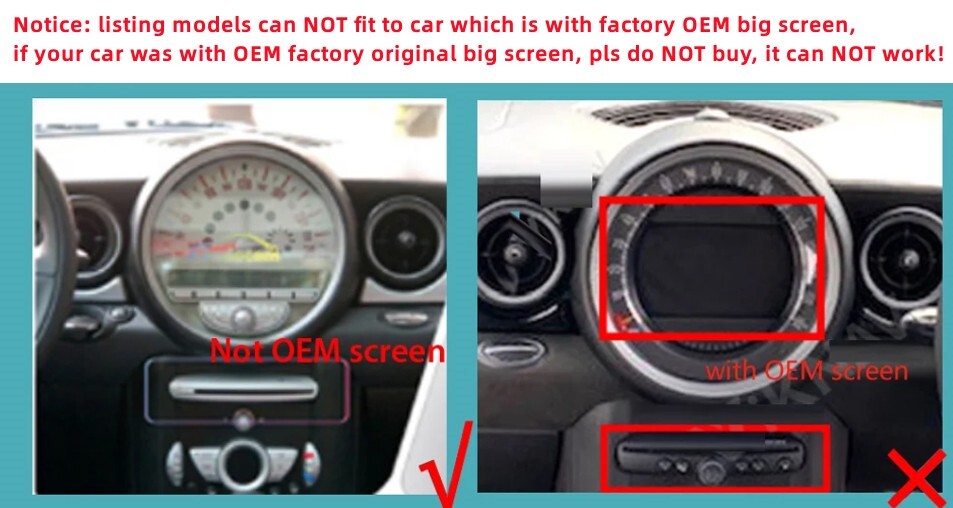 ANDROID 13 CARPLAY GPS CAR STEREO RADIO FOR BMW MINI COOPER R56 2007 ...