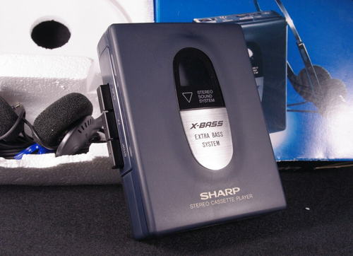 New Sharp JC-118(GY) X-Bass Stereo Cassette Player with Original ...
