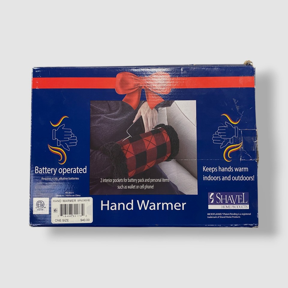 Shavel Home Red Micro Flannel Electric Battery-Operated Hand Warmer | eBay