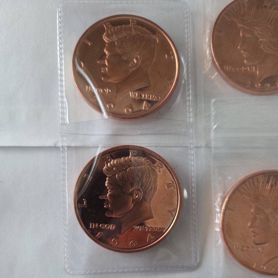 Lot Of 6 - 1 Oz Copper Rounds & Bars | eBay