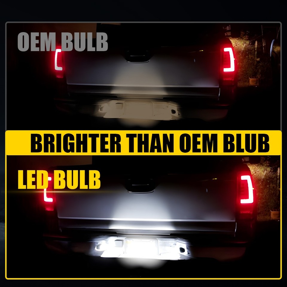 99-13 Fit GMC 2500 3500 Sierra White LED Chrome SMD License Plate Bezel ...