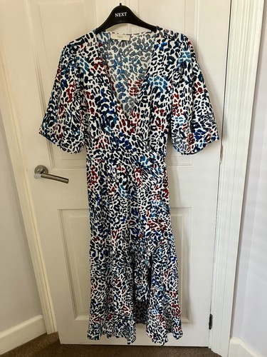 Next Animal Print Wrap Dress Size 10 | eBay UK