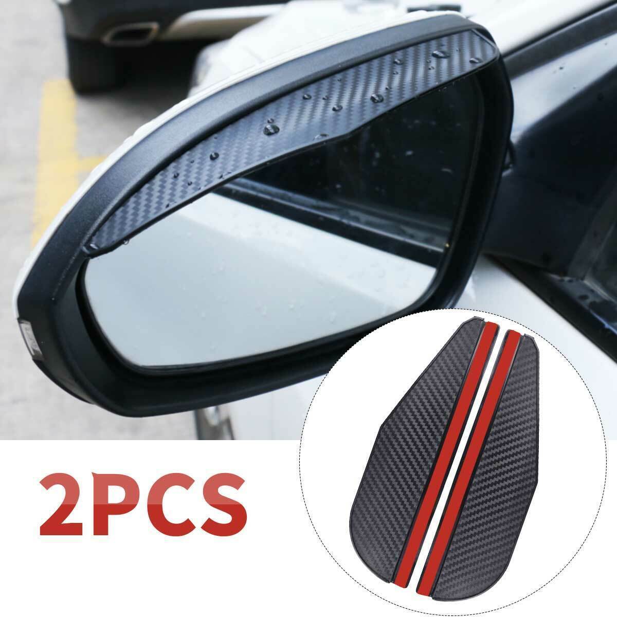2PCS Car Rear View Mirror Sun Visor Shade Shield Rain Eyebrow Cover ...