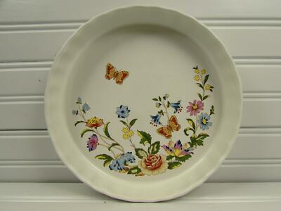 Cottage Garden by Aynsley Quiche Plate Butterfly & Flowers b103 | eBay