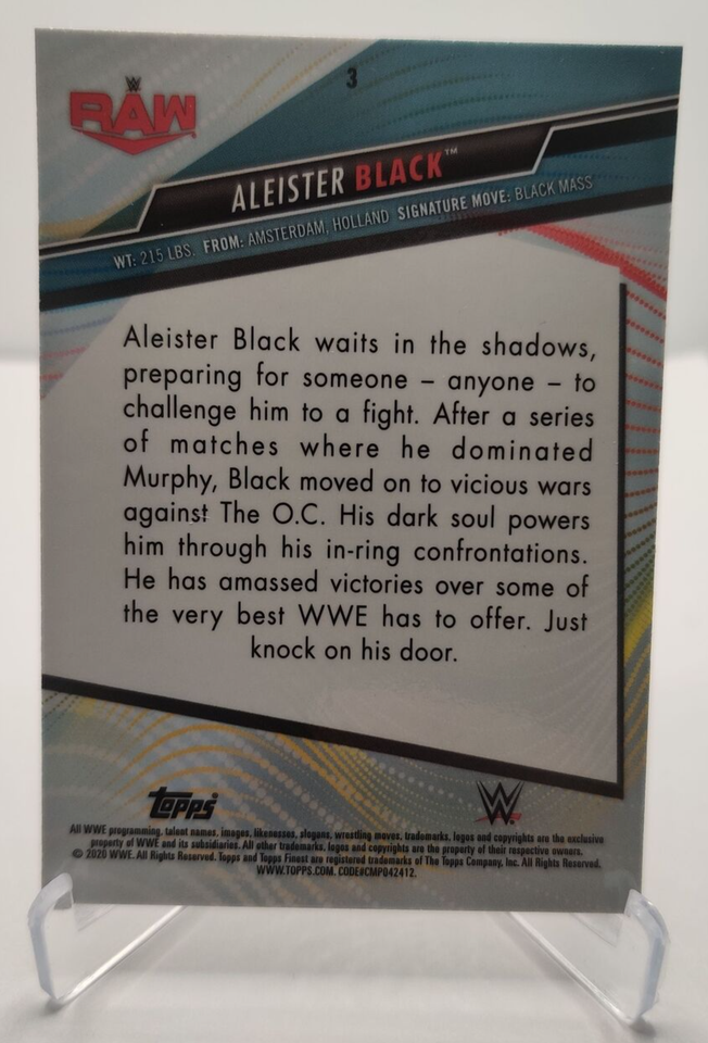 2020 Topps Finest WWE #3 Aleister Black wrestling card | eBay