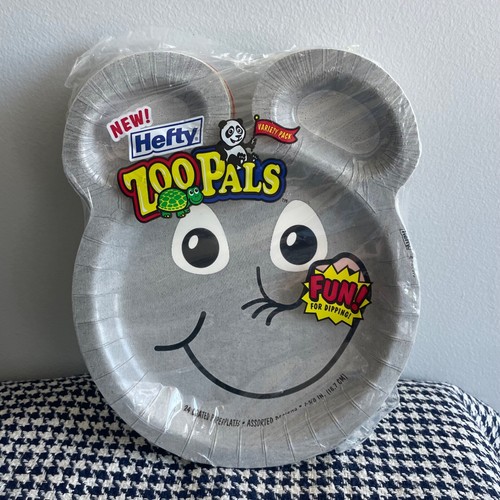 Vintage Hefty Zoo Pals 24 Pack Animal Paper Plates New Old Stock 2001 ...