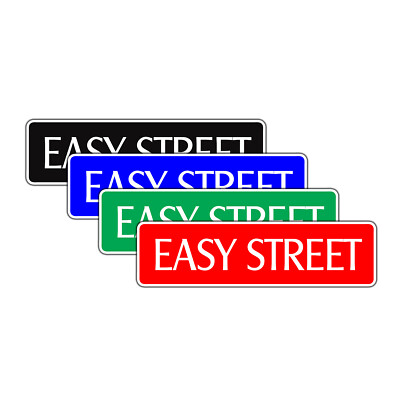 EASY STREET Sign Novelty Road Famous Fun Gift Rich Funny Birthday Wall ...