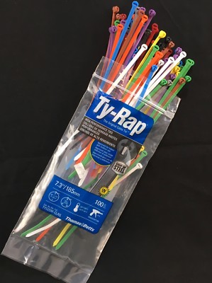 BULK VALUE Thomas & Betts Ty-Rap TY525M-CLRS 10 packs@100 pieces ...
