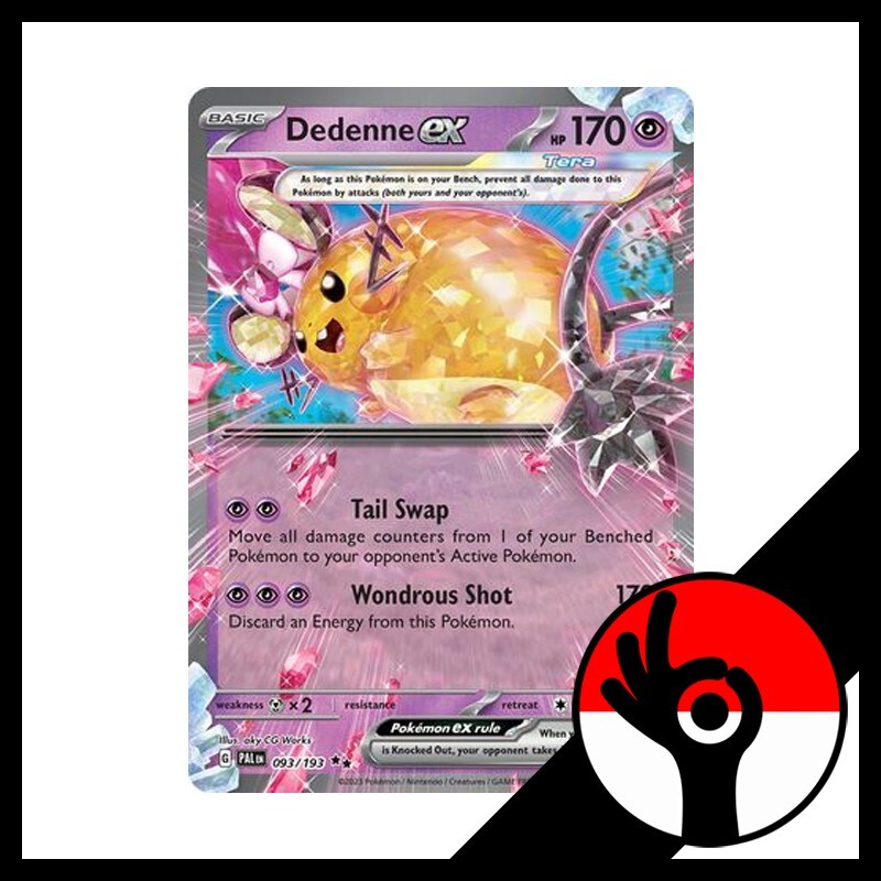 Pokemon TCG: Paldea Evolved - 093/193 - Dedenne ex | eBay UK