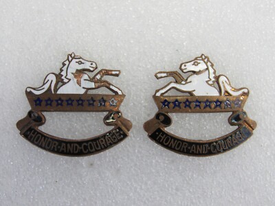 Korean War Era US Army 8th Cavalry Regiment Distinctive Unit Crest Pin ...